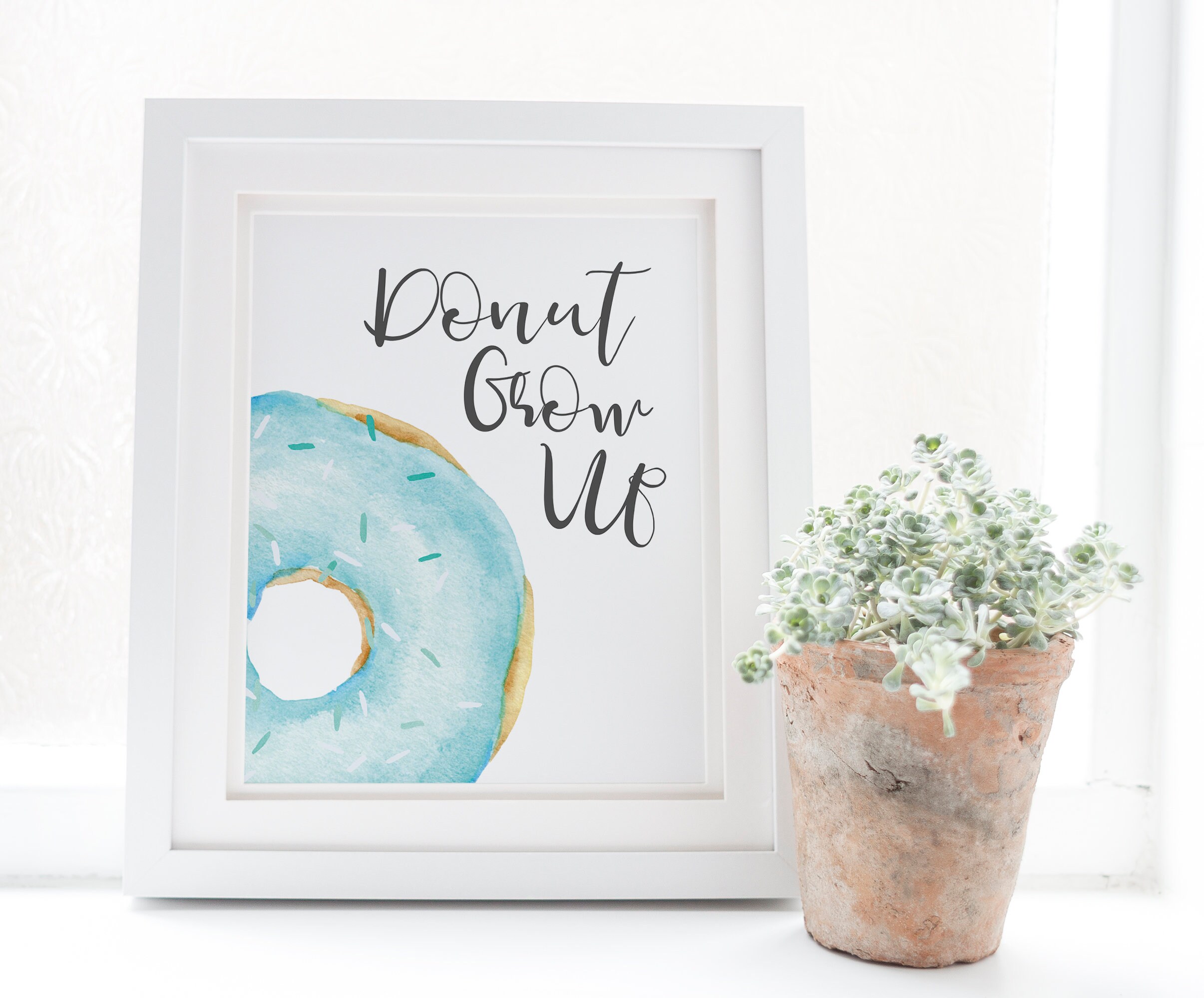 Donut Grow up Sign Donut Grow up Party Donut Birthday - Etsy