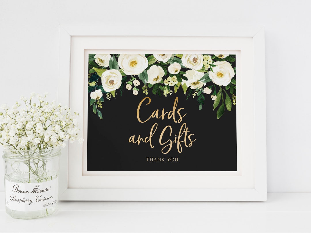 Gift Table Signage - Cards and Gifts Sign - Card Table Sign - Gift ...