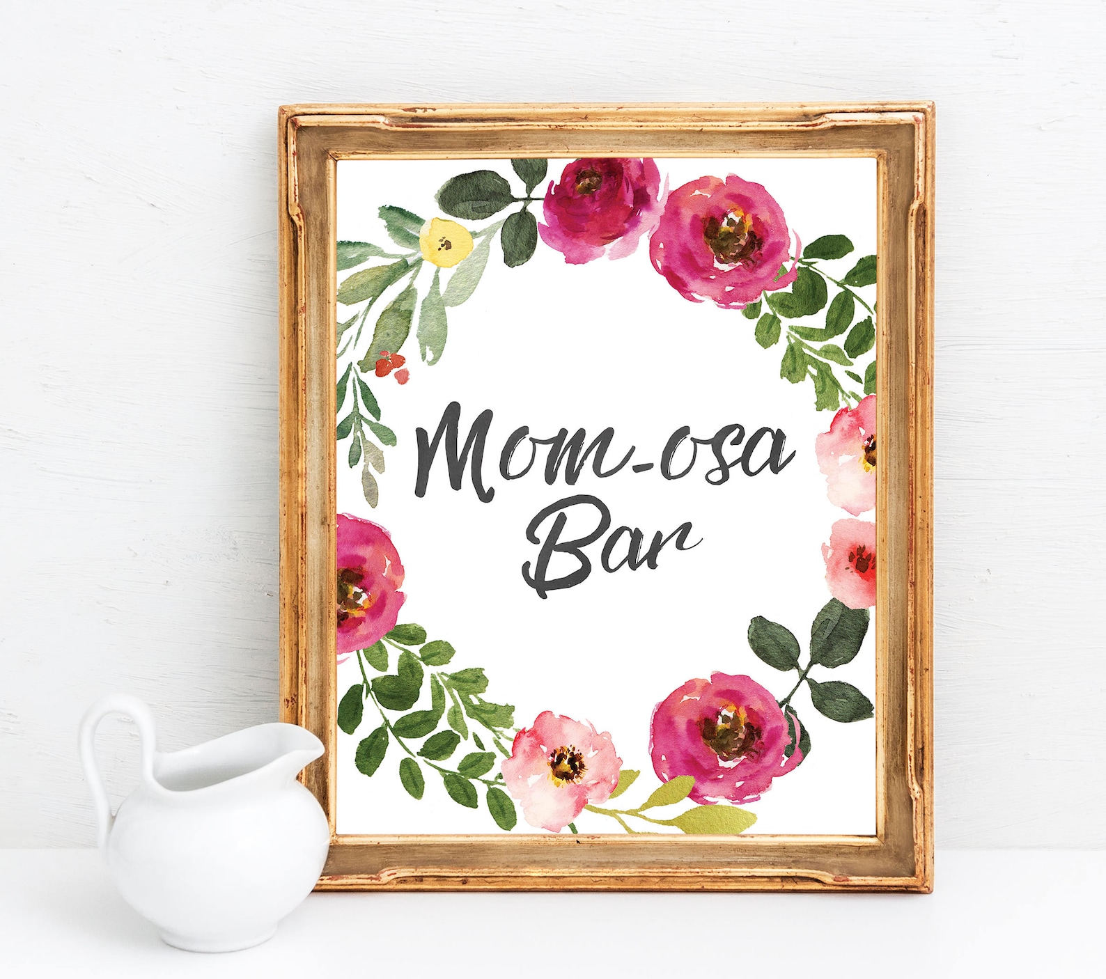 Momosa Bar Sign Printable Baby Shower Mom-osa Bar Sign | Etsy