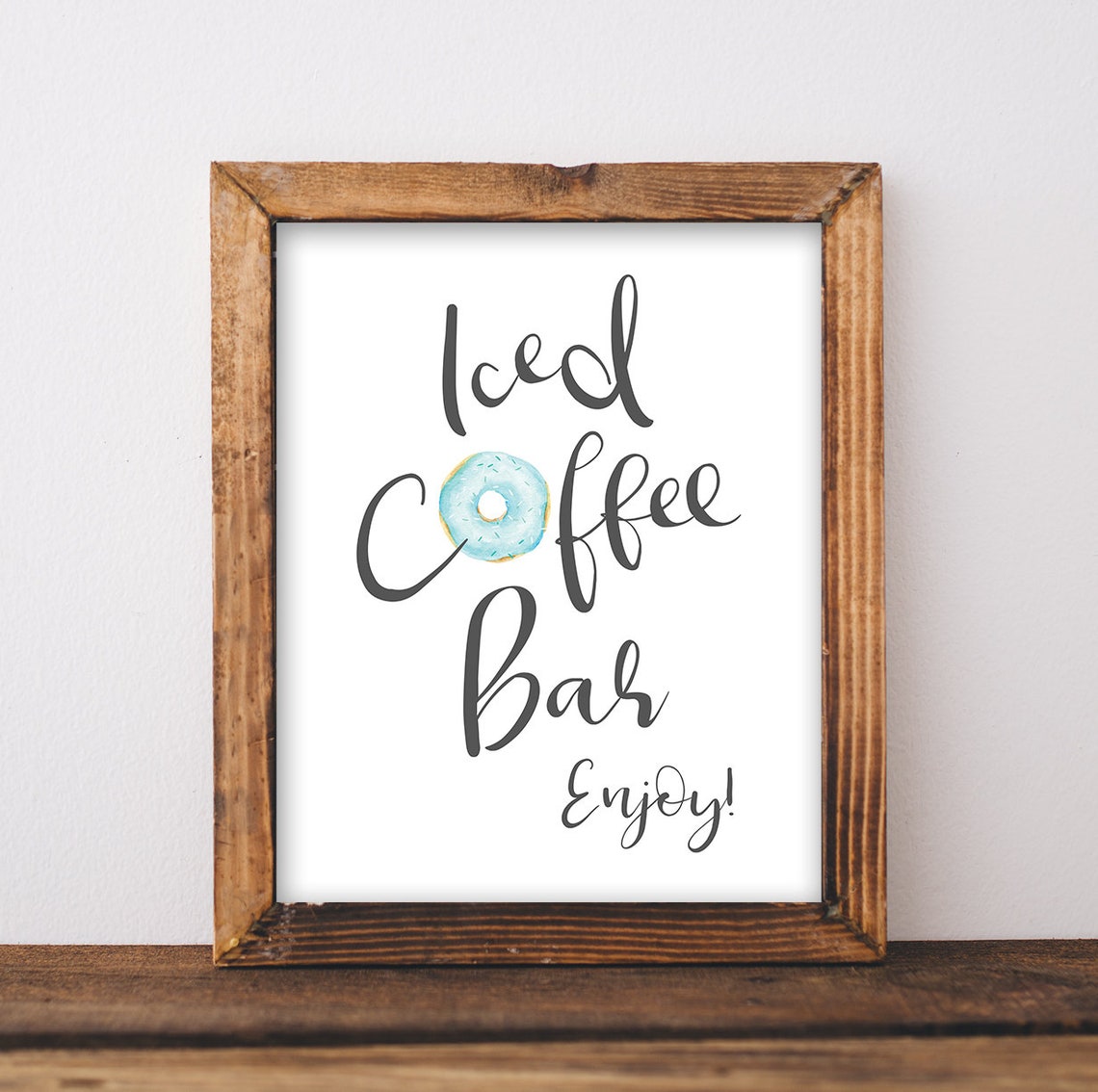 Iced Coffee Bar Sign Coffee and Donuts Sign Donut Party - Etsy