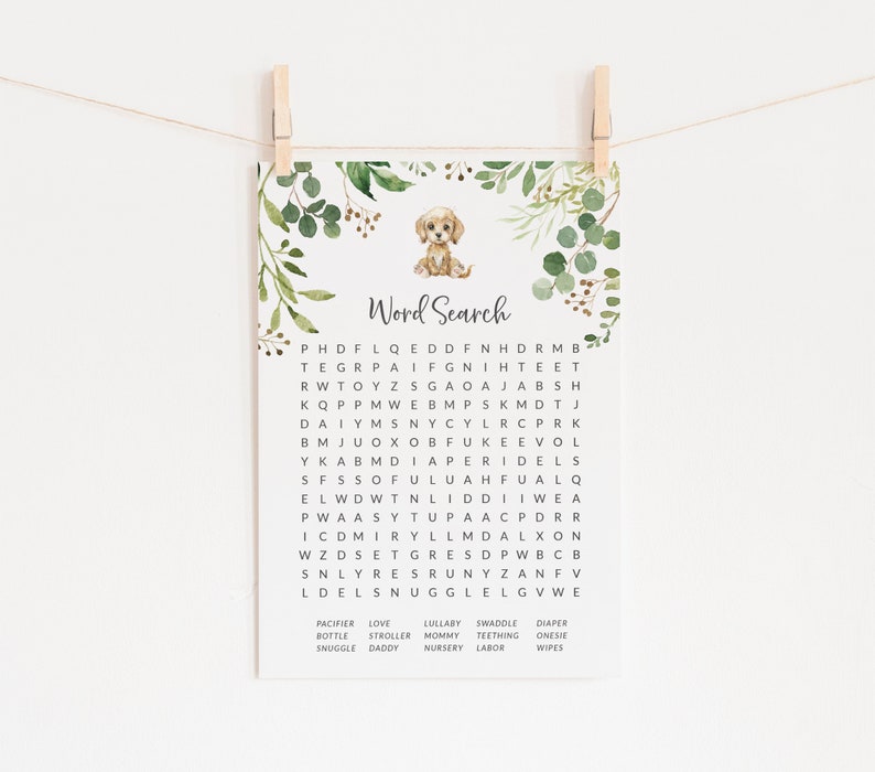 Dog Baby Shower Game Bundle Set of 12 Printable Games - Etsy