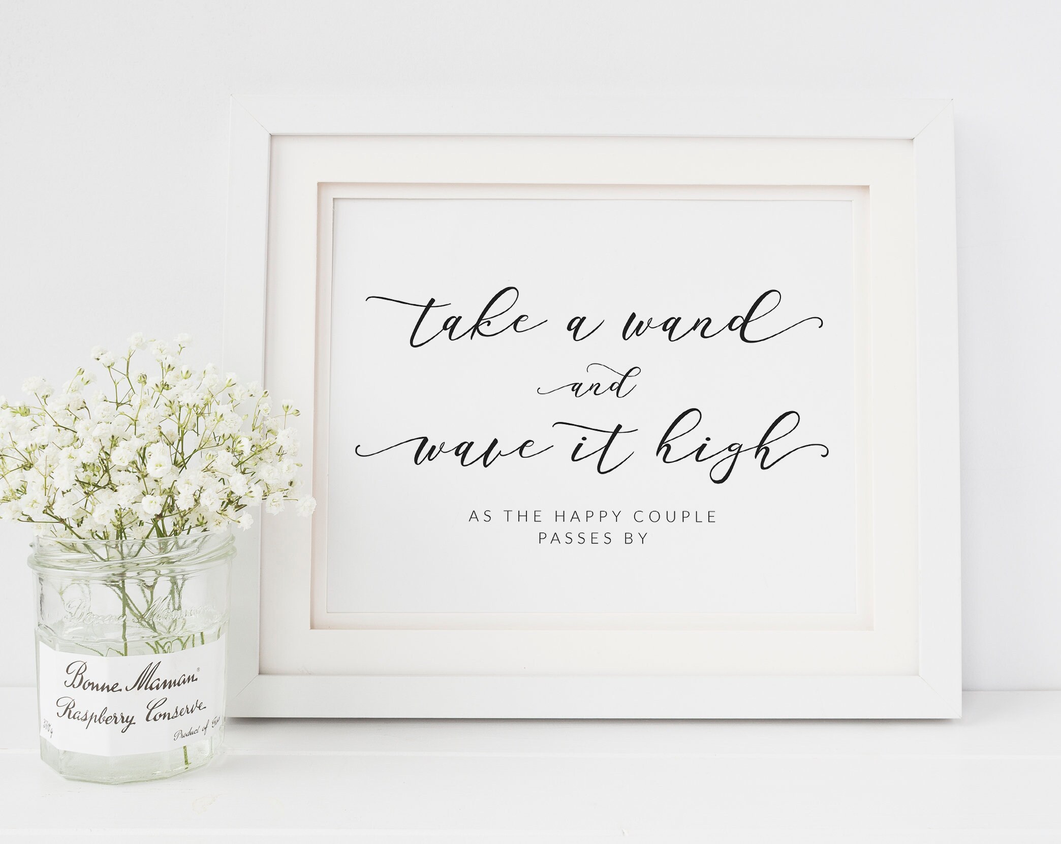 Wedding Wand Send-off Sign - Take a Wand and Wave It High as the Happy ...
