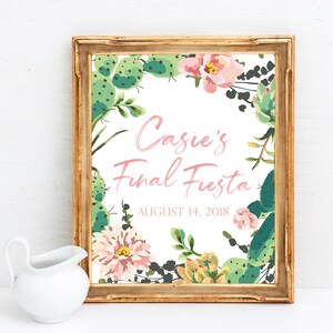Final Fiesta Sign - Cactus Bridal Shower Sign - Fiesta Bachelorette ...