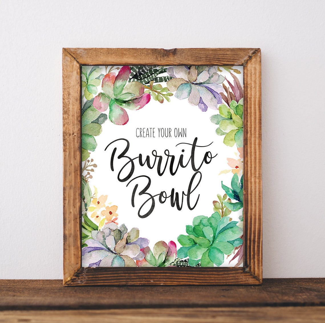 Fiesta Party Decor Burrito Bowl Bar Sign Make Your Own | Etsy