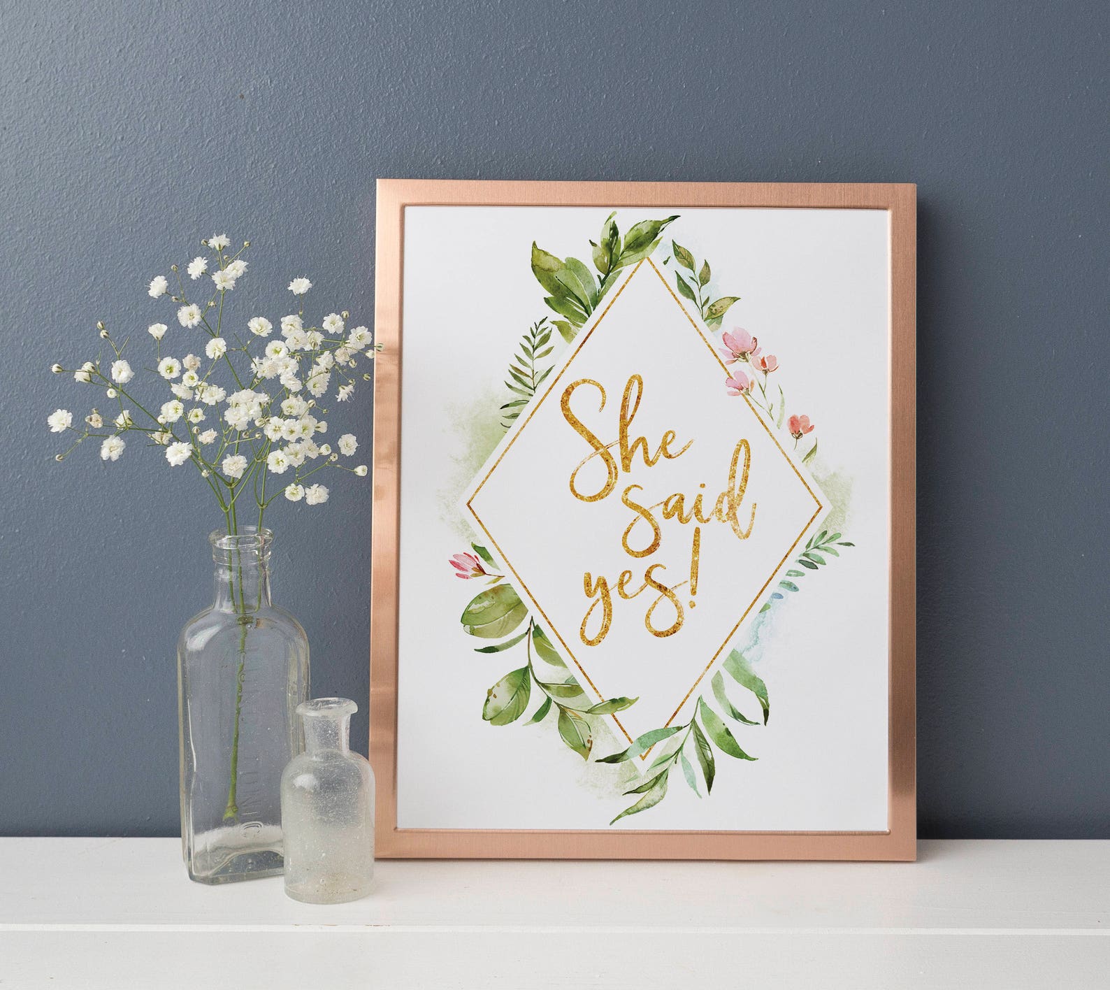 She Said Yes Sign She Said Yes Party Decor Brunch and - Etsy