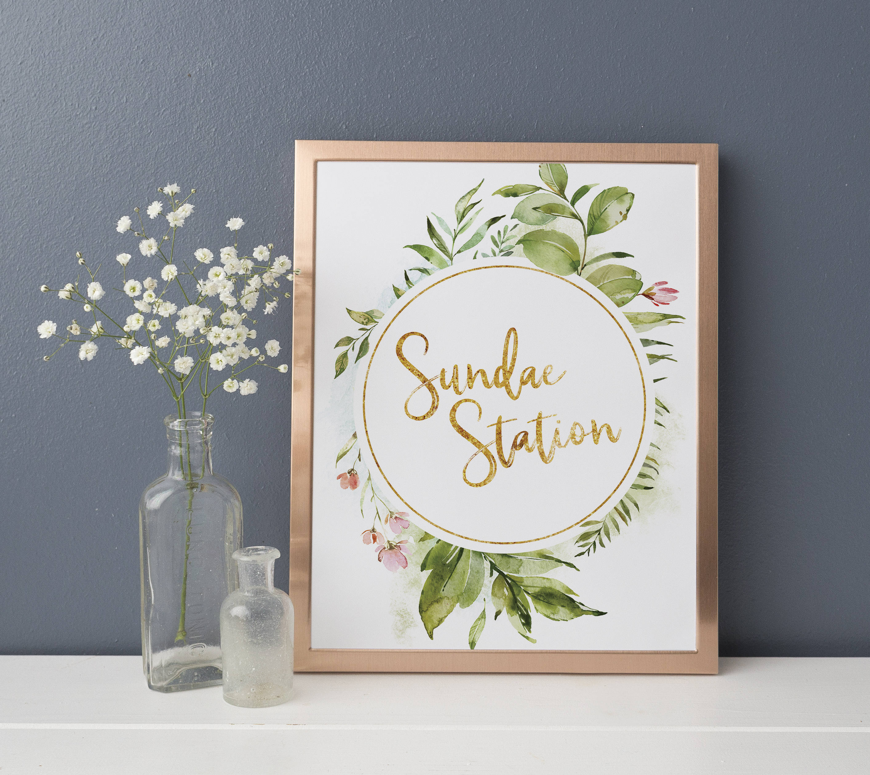 Sundae Bar Wedding Sign Sundae Station Sign Make Your Own - Etsy