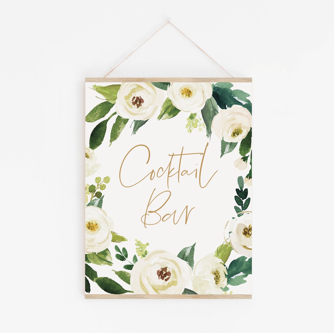 Cocktail Bar Sign - Party Bar Cart Printable - Make Your Own Cocktail ...