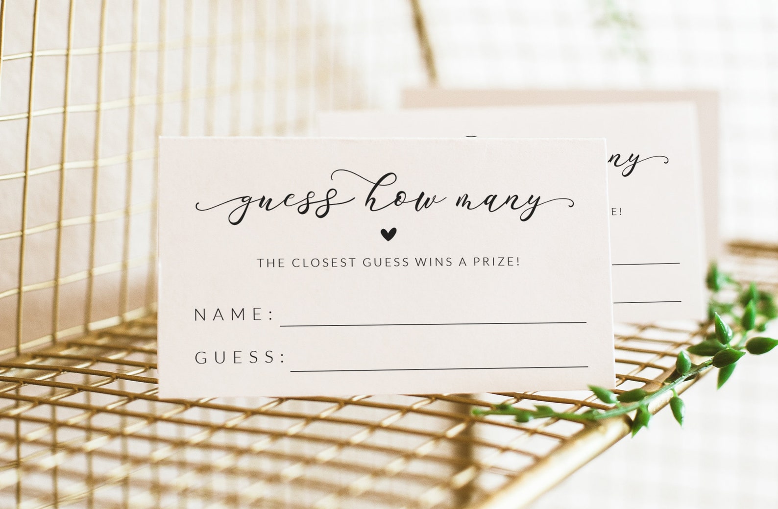 Guessing Game Cards Guess How Many Game Cards Printable - Etsy