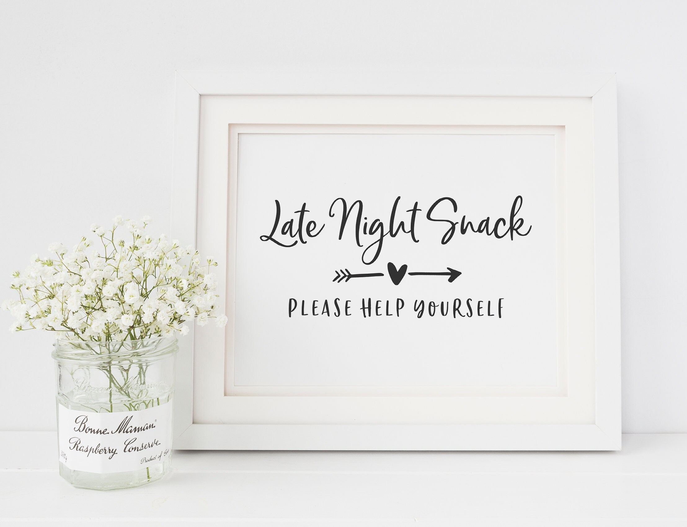 Late Night Snack Sign Late Night Snack Printable Black and - Etsy