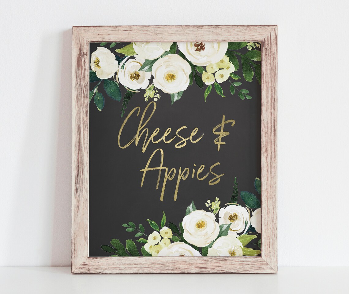 Wine and Cheese Party Decor Cheese and Appies Sign - Etsy