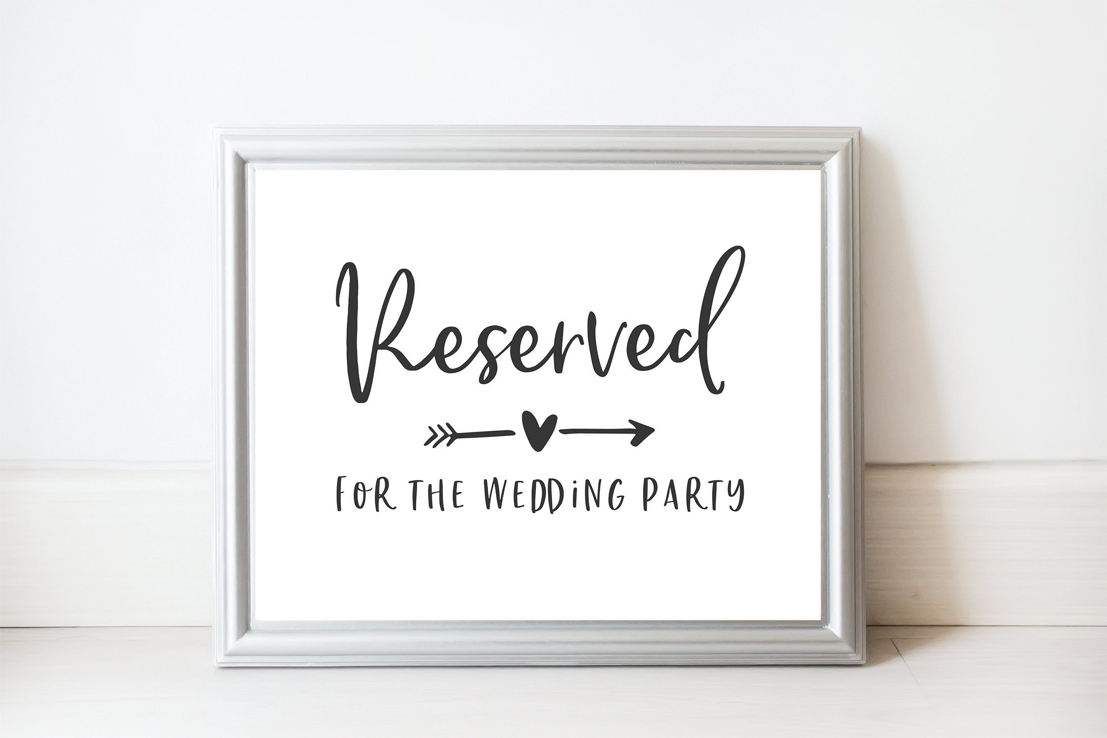 Reserved for Wedding Party Sign Wedding Reserved Seating | Etsy