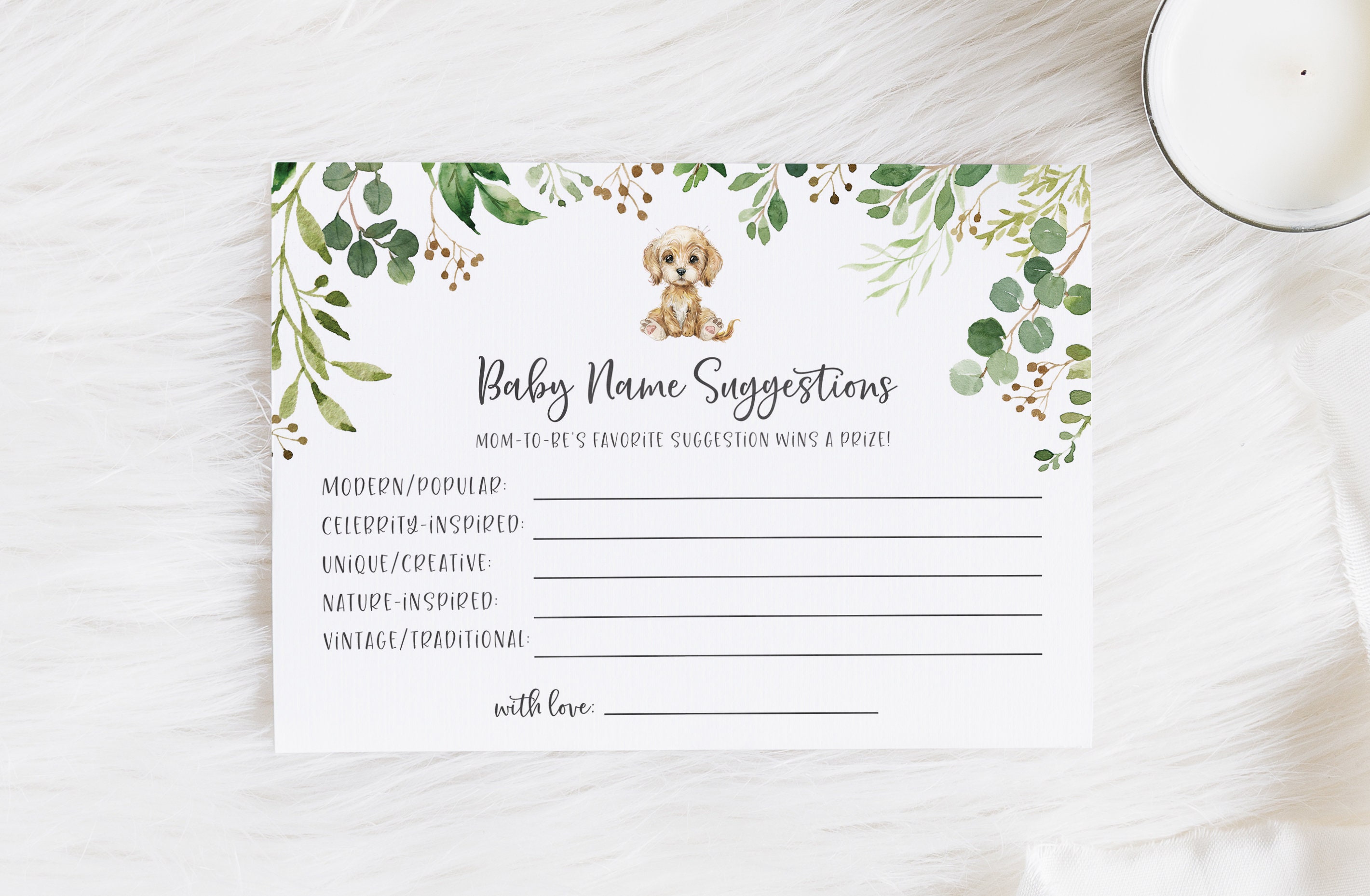 Baby Name Suggestions Activity - Printable Name Suggestion Cards ...