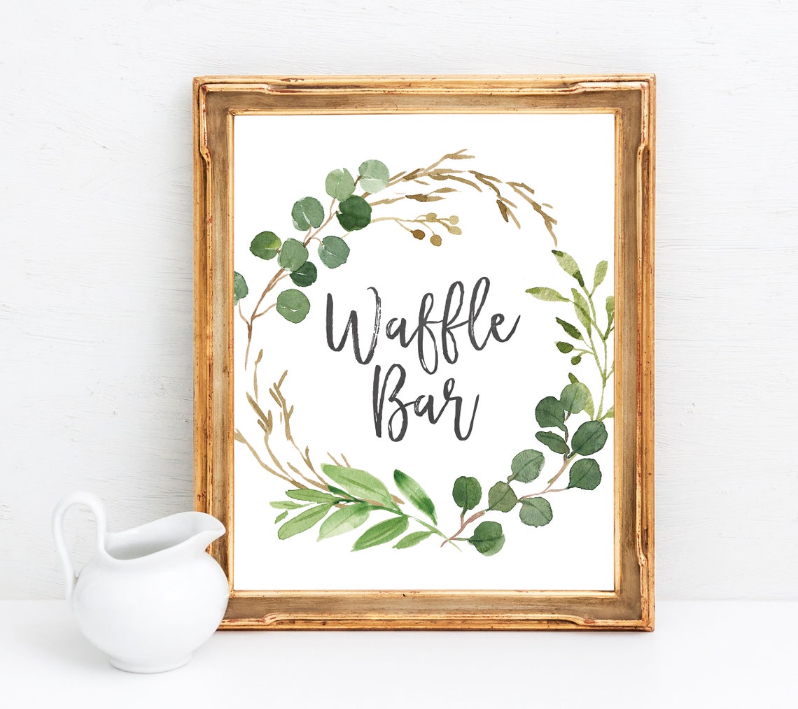 Waffle Bar Sign Brunch Party Sign Waffle Bar Printable - Etsy
