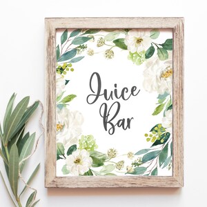 Baby Shower Juice Bar Juice Bar Sign Baby Shower Drink Station Ideas ...