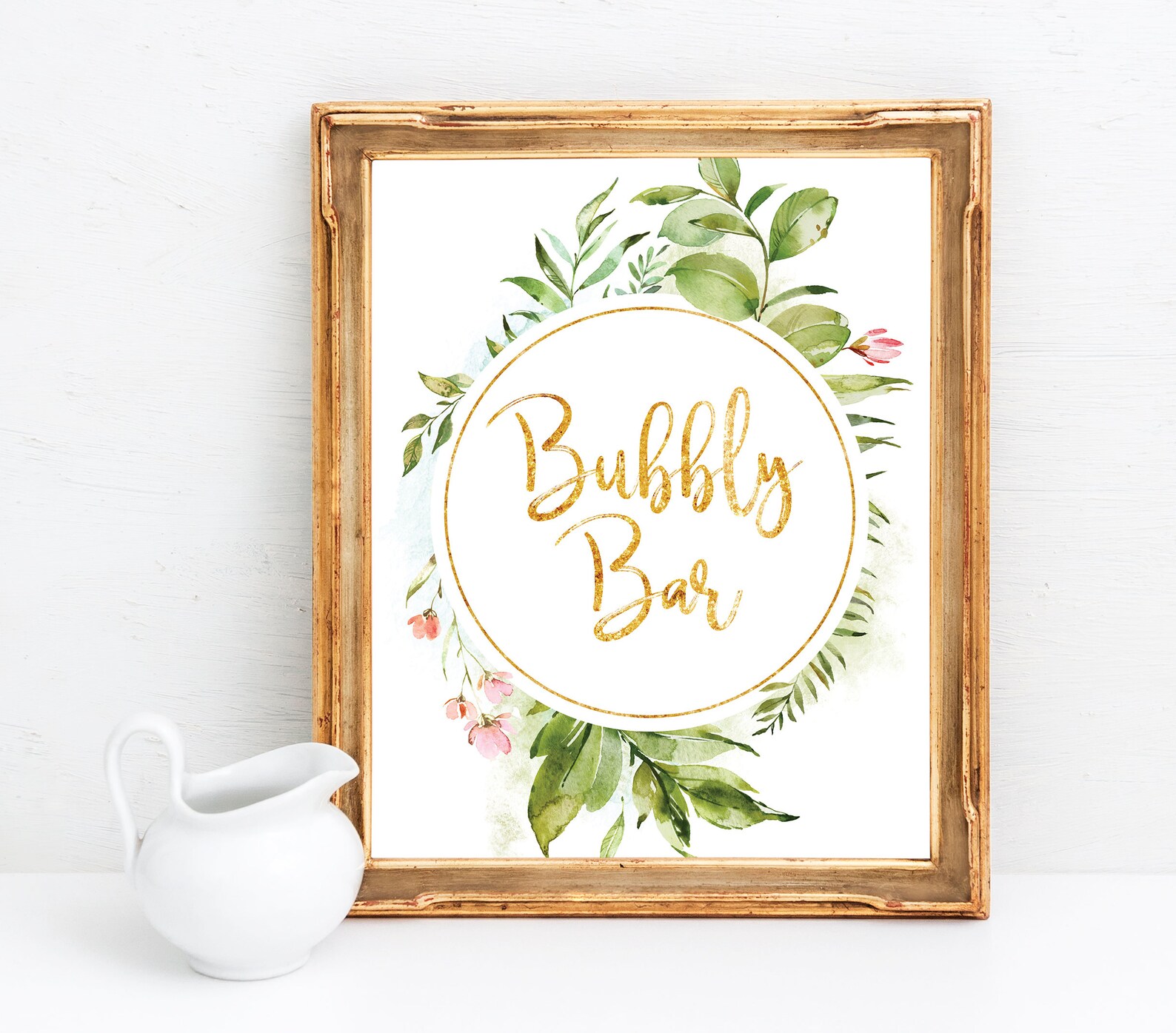 Tropical Bubbly Bar Sign - Bubbly Bridal Shower Decor - Bubbly Bar ...