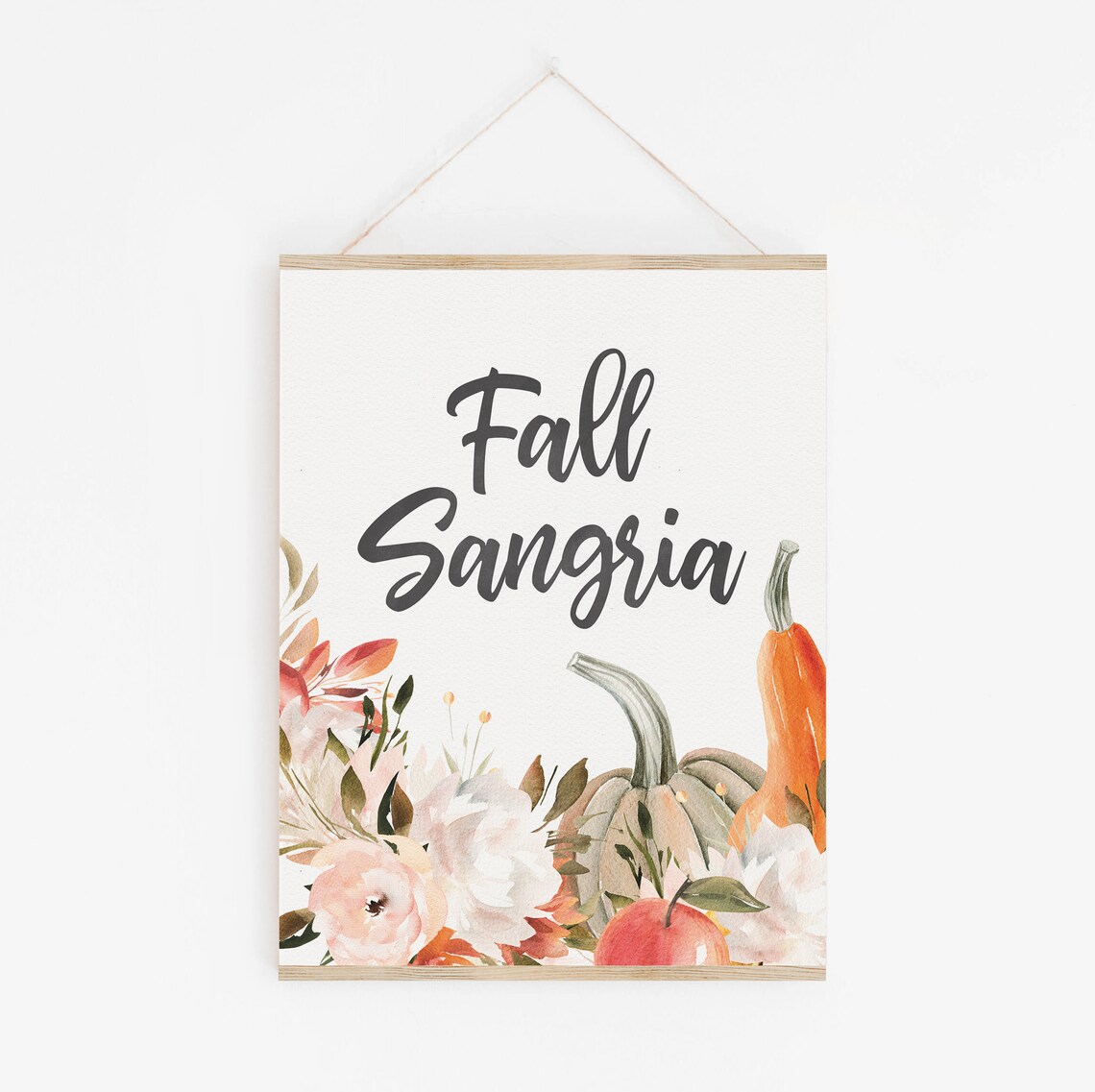 Fall Sangria Sign Fall in Love Bridal Shower Decorations | Etsy