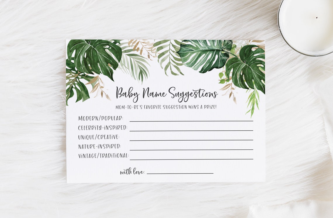 Tropical Baby Shower Game Package Set of 12 Printable Games - Etsy