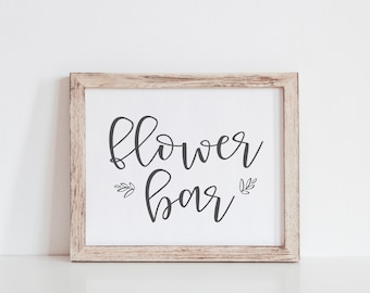 Flower Bar Sign | Etsy