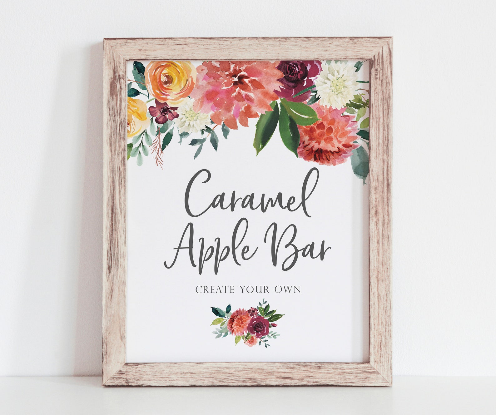 Caramel Apple Bar Sign Fall Party Food Bar Signage Autumn - Etsy