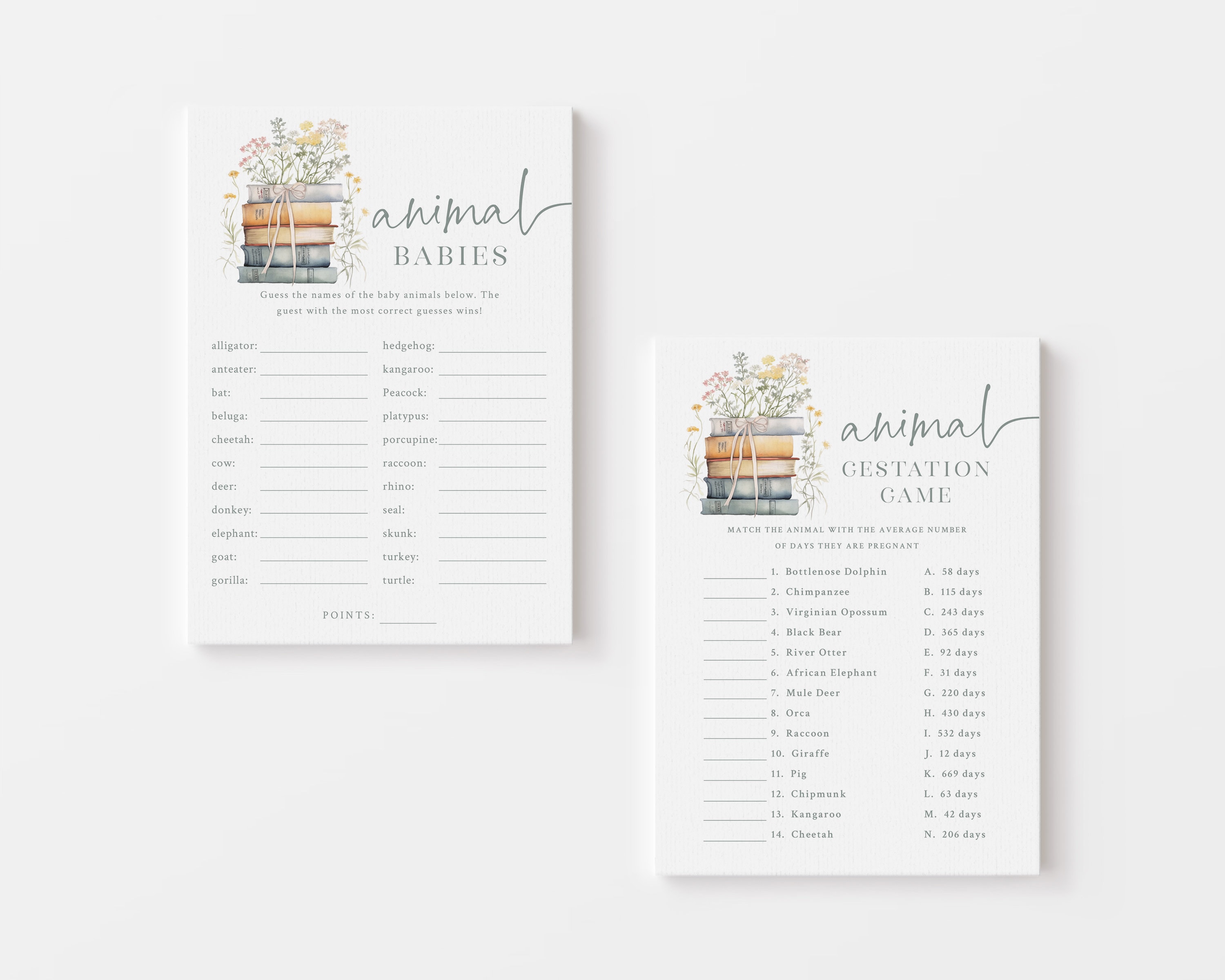 Portadas De Libros Con Juegos Para Baby Shower