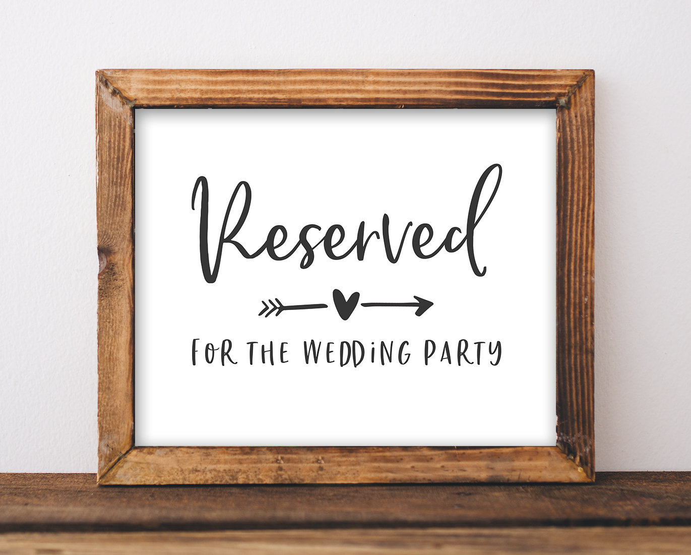 Reserved for Wedding Party Sign Wedding Reserved Seating | Etsy