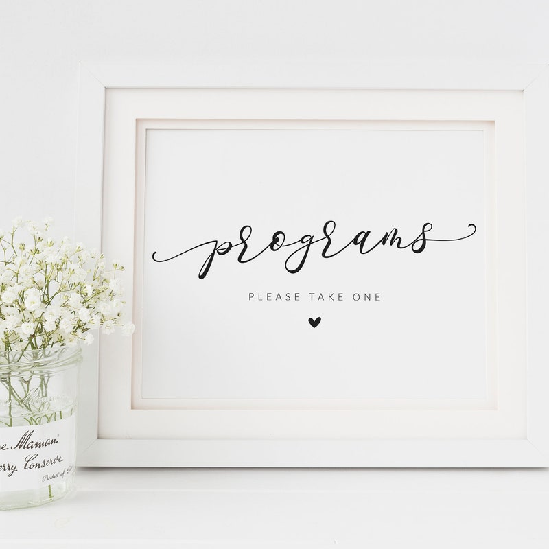 Wedding Program Sign - Etsy