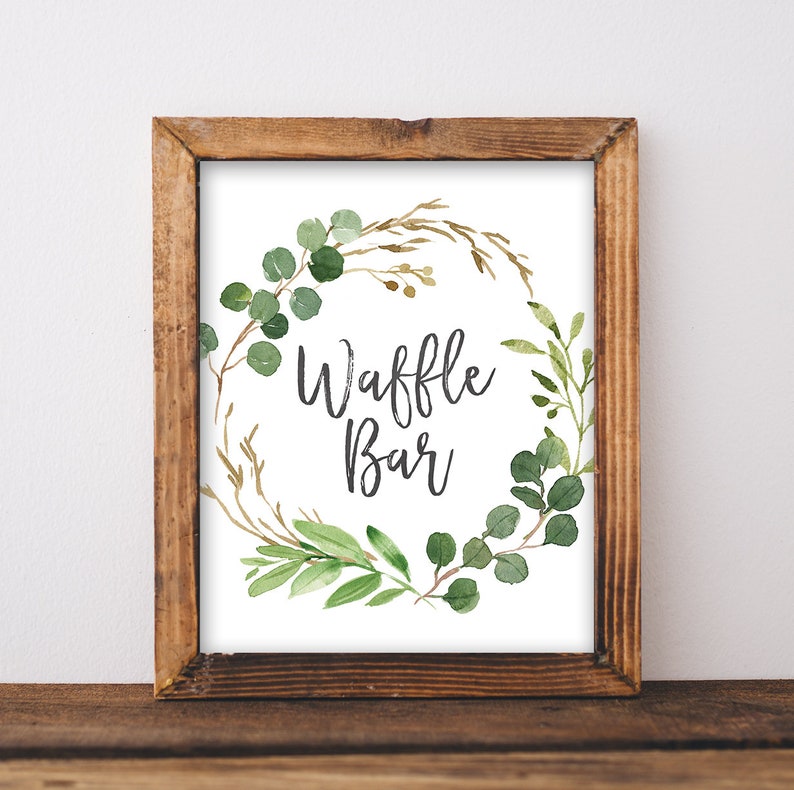 Waffle Bar Sign Brunch Party Sign Waffle Bar Printable - Etsy