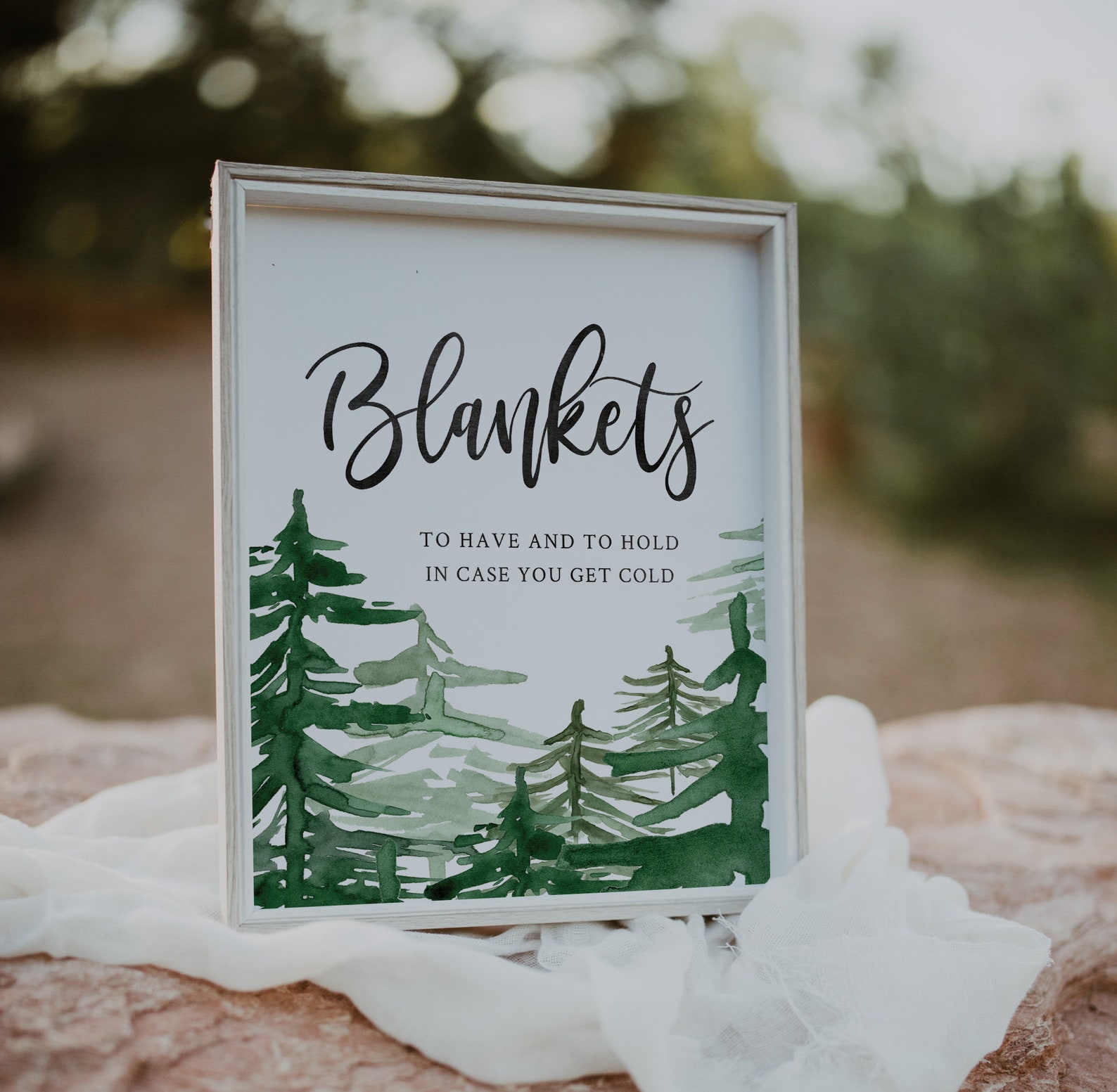 Wedding Blankets Sign - to Have and to Hold in Case You Get Cold ...