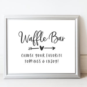 Waffle Bar Sign - Waffle Bar Printable - Bridal Shower Waffle Bar ...