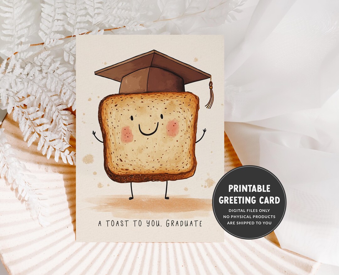 Graduation Card | A Toast to the Graduate | Printable Happy Graduation ...