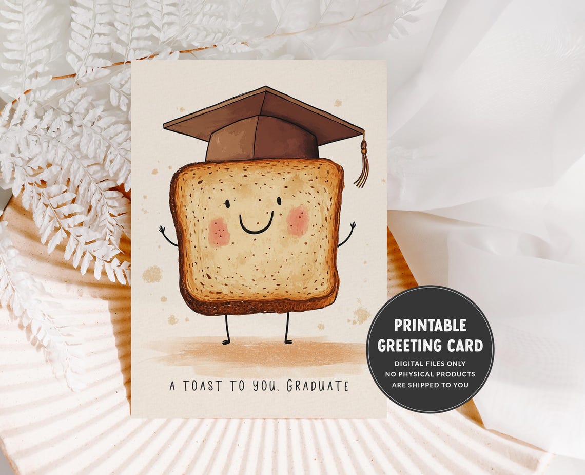 Graduation Card | A Toast to the Graduate | Printable Happy Graduation ...