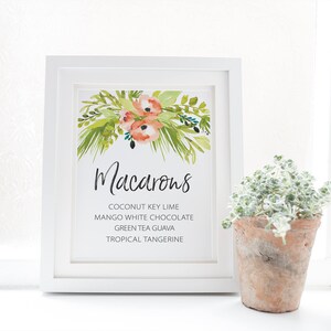 Tropical Macaron Flavors Sign Macarons Sign Macaron - Etsy