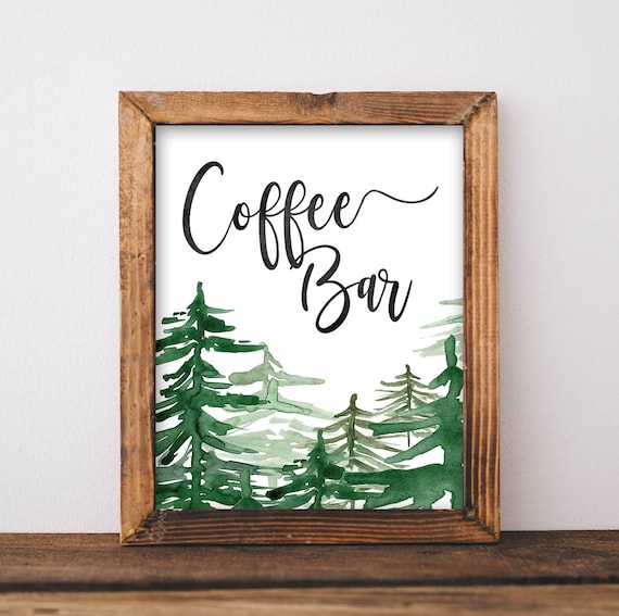 Coffee Bar Printable Floral