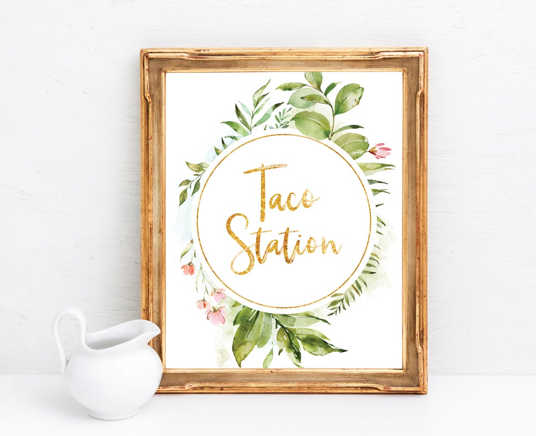Taco Bar Sign - Taco Station Sign - Make Your Own Taco Sign - Taco Bar ...