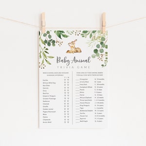 Set of 12 Printable Baby Shower Games - Deer Baby Shower Activities ...