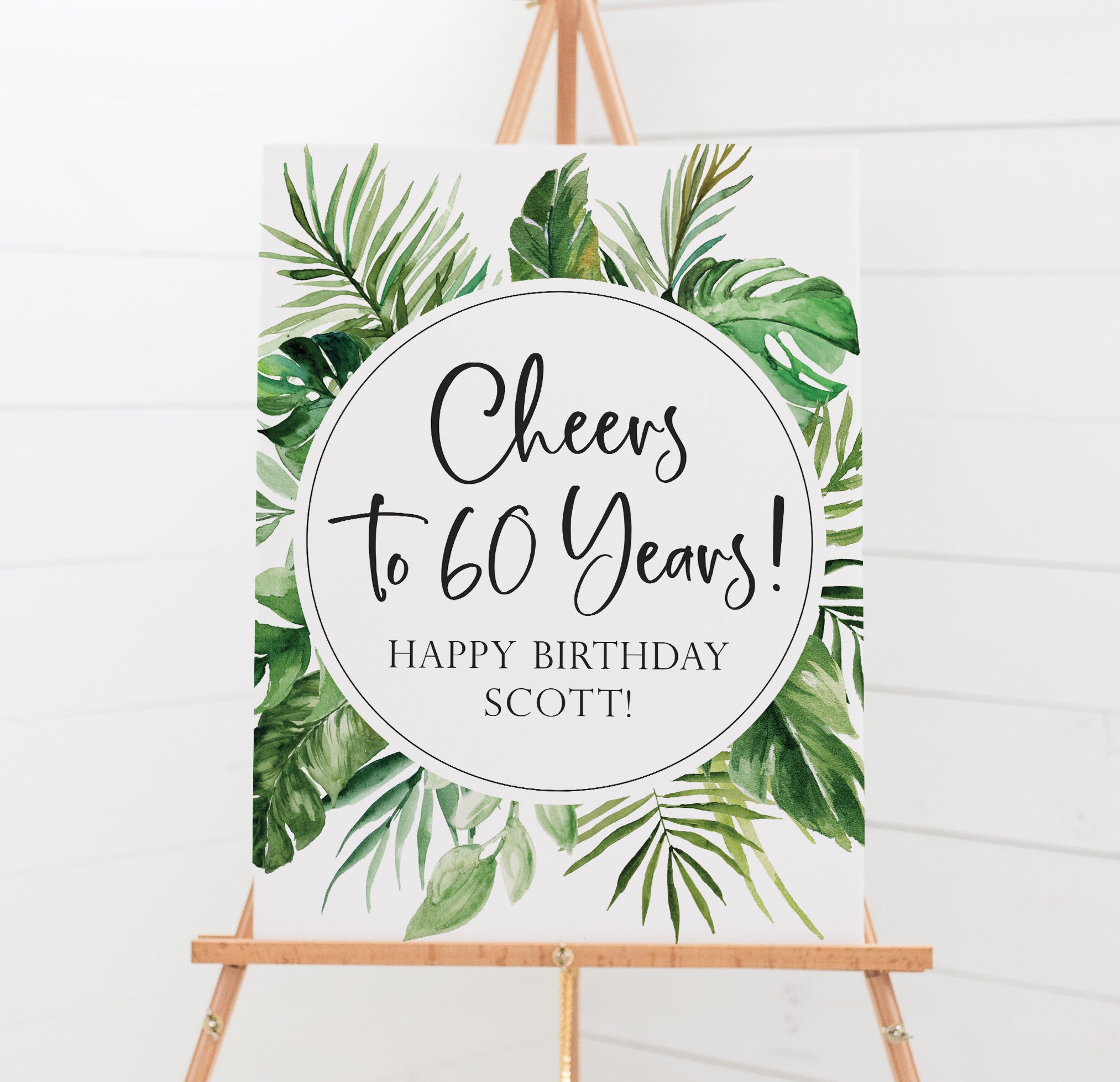 60th Birthday Party Welcome Sign Tropical Birthday - Etsy Canada