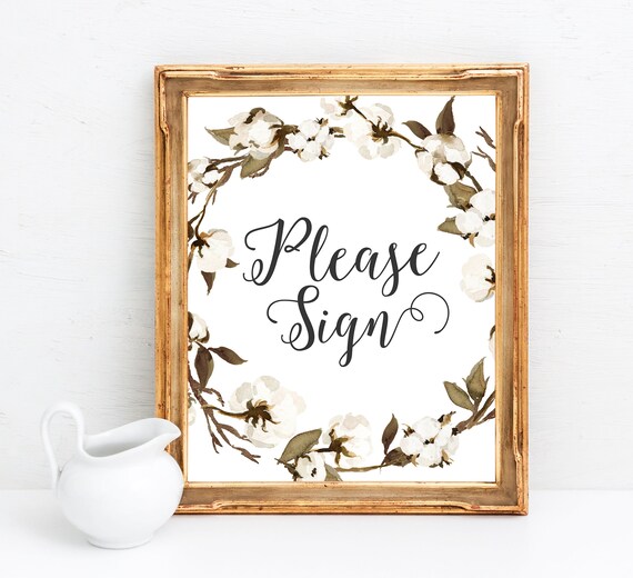 Please Sign Printable Please Sign Our Guestbook Sign | Etsy