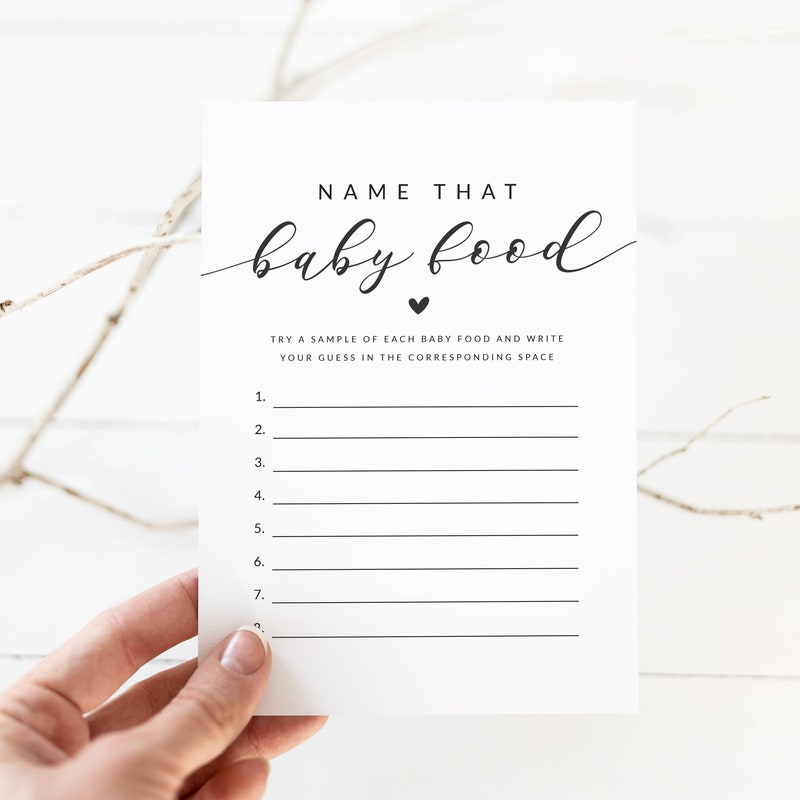 Baby Food Game - Etsy