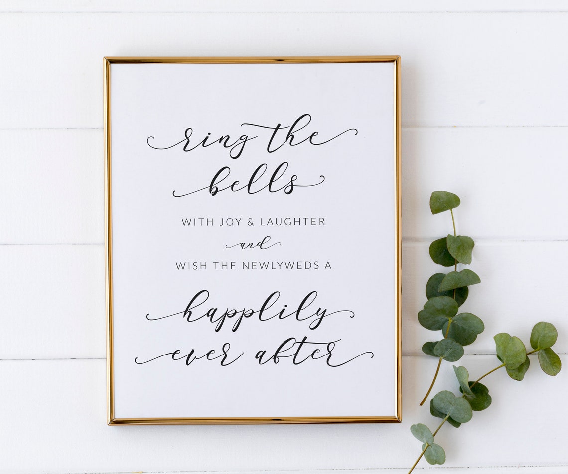 Wedding Bells Send Off Sign Ring the Bells With Joy & | Etsy