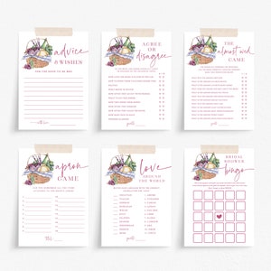 Picnic Bridal Shower Game Bundle - Set of 33 Printable Games ...
