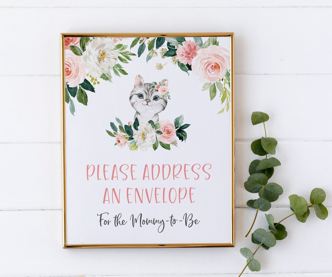 Address an Envelope Baby Shower Sign - Make Yourself the Addressee Sign ...