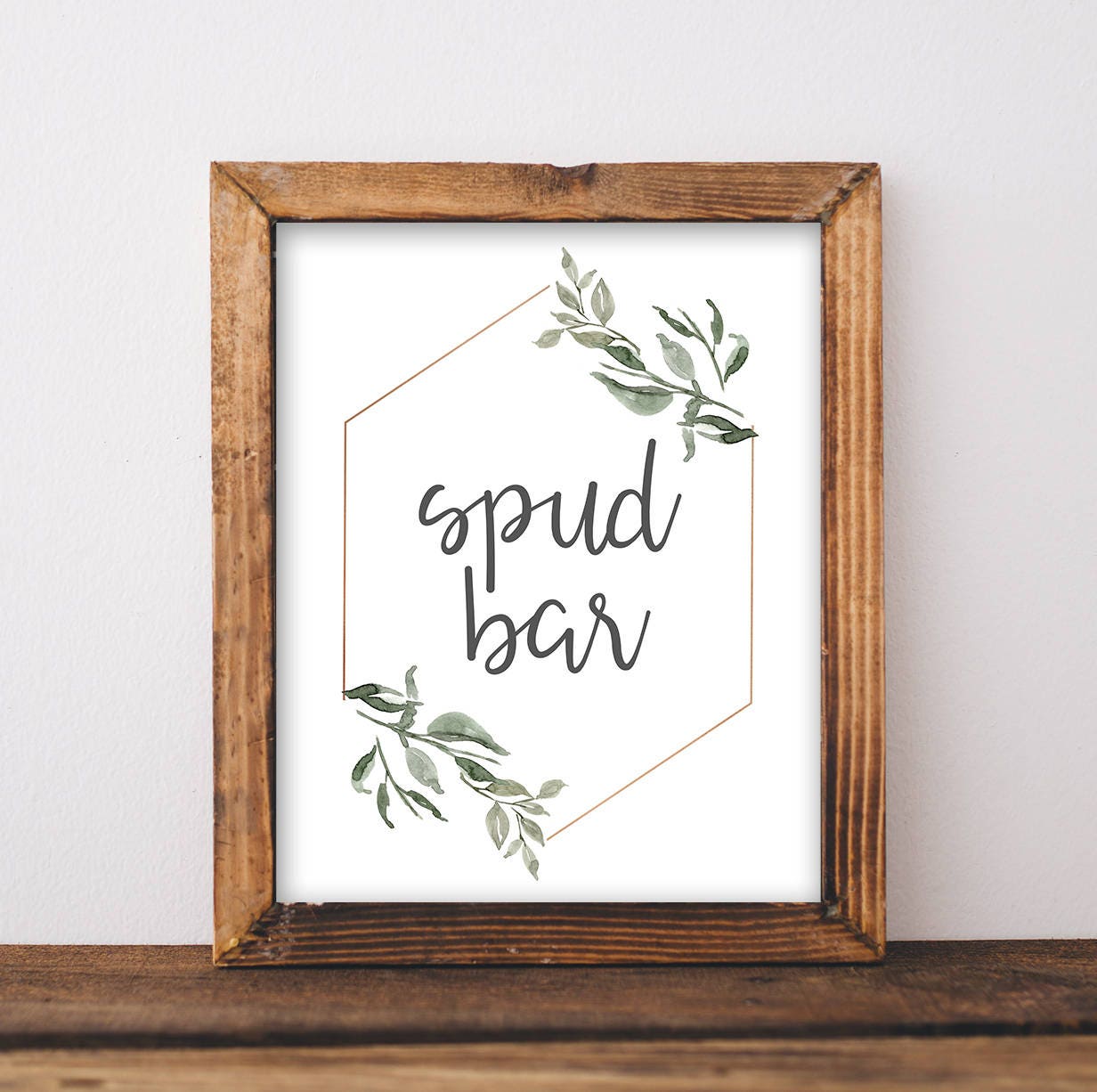 Spud Bar Wedding Sign - Spud Bar Ideas - Party Food Signs - Spud Buffet ...
