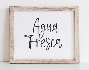 Agua Fresca Sign - Etsy