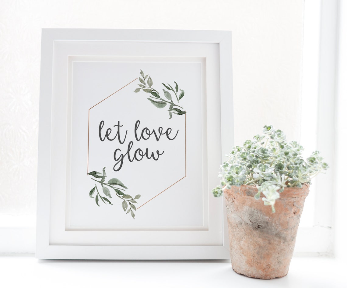 Let Love Glow Sign - Wedding Glow Stick Printable Sign - Glow Stick ...