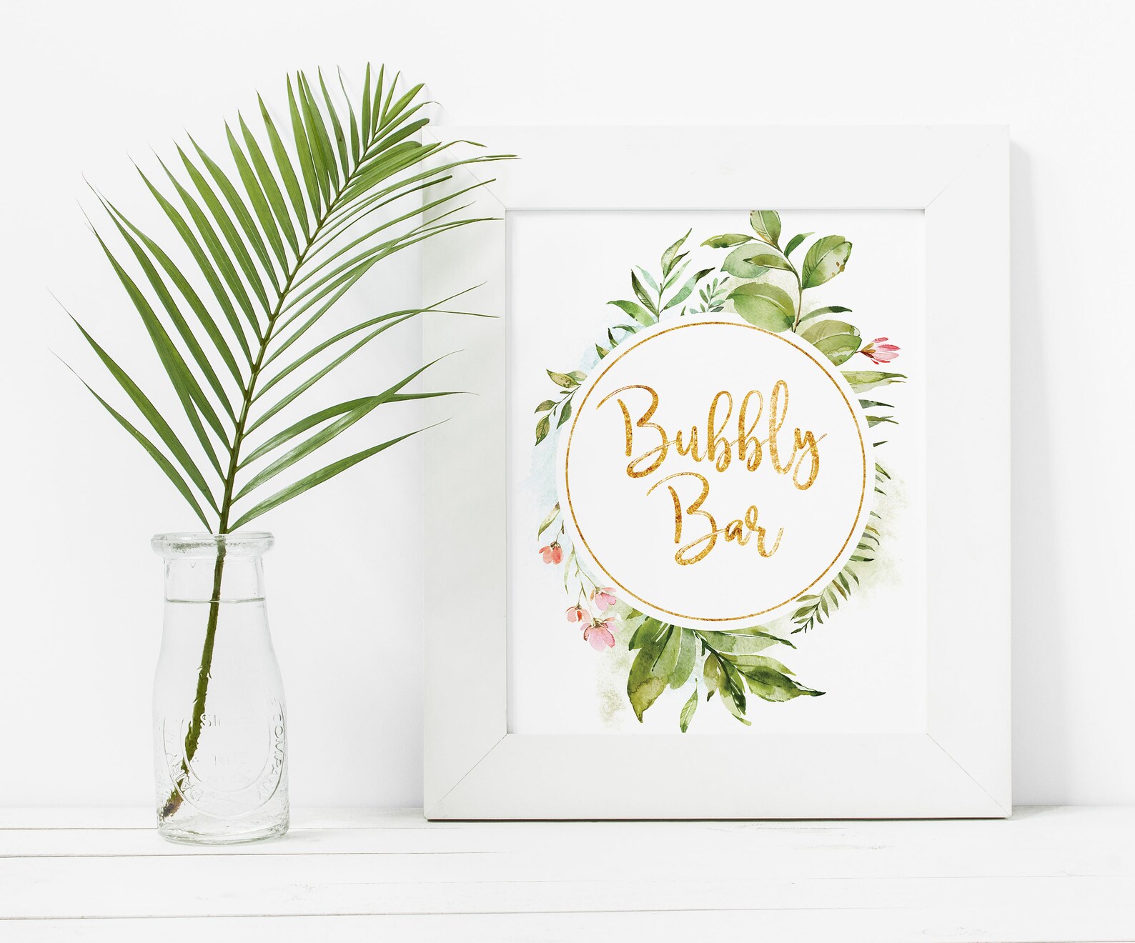Tropical Bubbly Bar Sign - Bubbly Bridal Shower Decor - Bubbly Bar ...