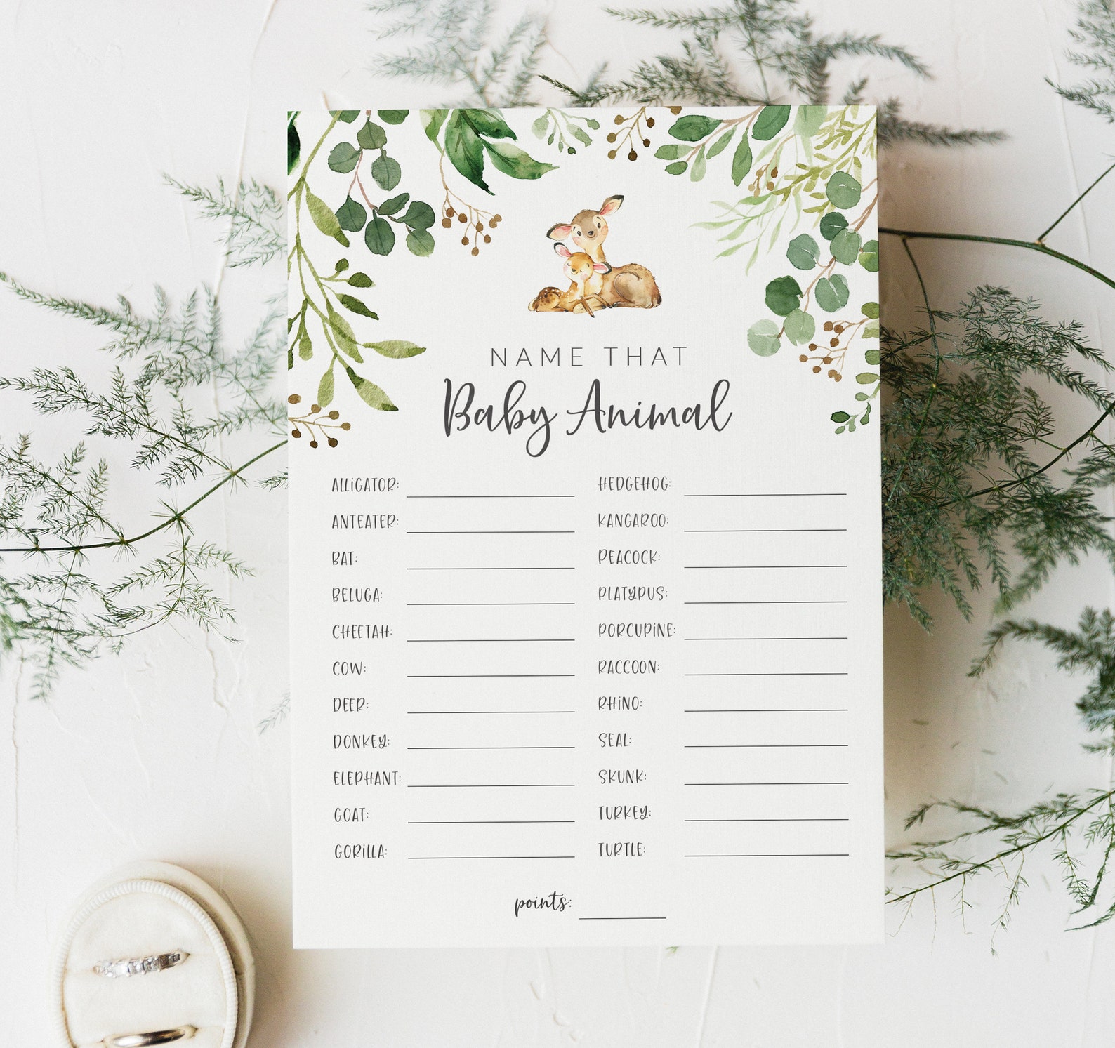 Name the Baby Animals Game - Who's My Baby Game - Rustic Woodland Baby ...