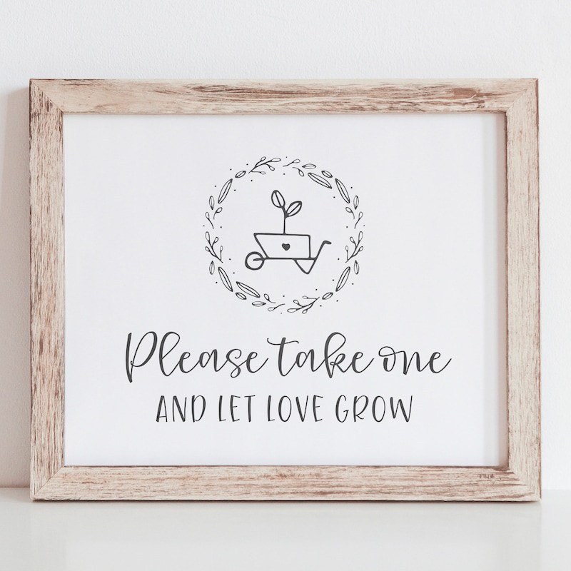 Let Love Grow Sign - Etsy