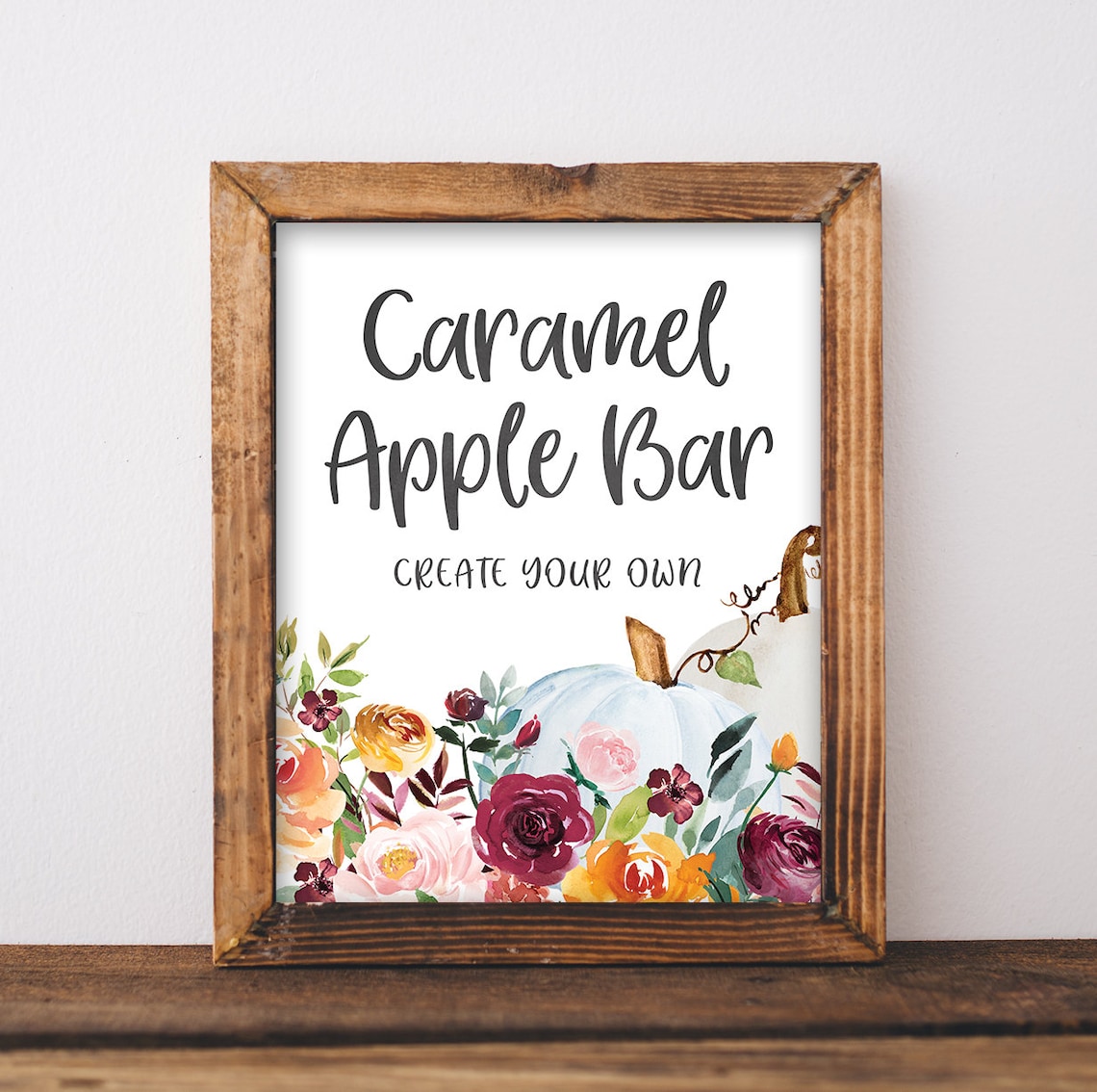 Caramel Apple Bar Sign Candy Apple Bar Sign Fall Party | Etsy