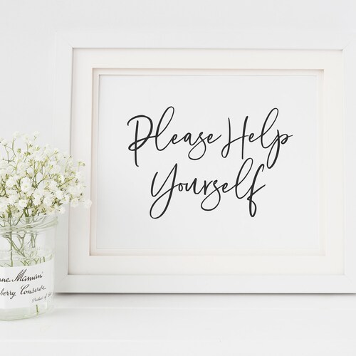 Please Help Yourself Wedding Sign Help Yourself Sign Restroom - Etsy Canada
