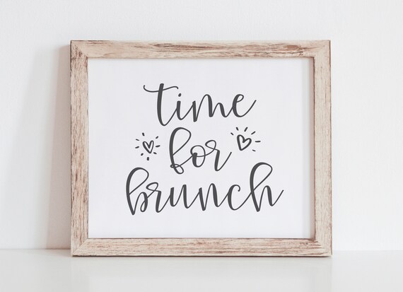 Time for Brunch Sign Brunch Party Decor Bridal Brunch - Etsy